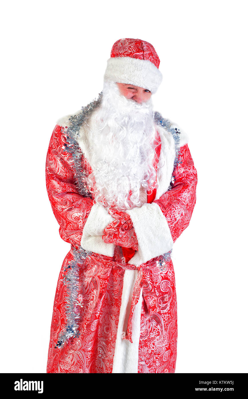 santa claus on white background Stock Photo - Alamy