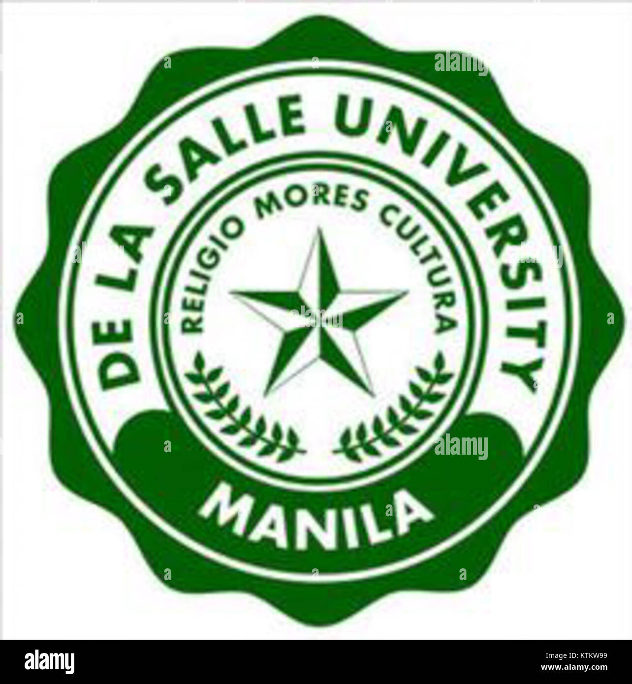 The logo of De La Salle University Manila represents the institution's ...
