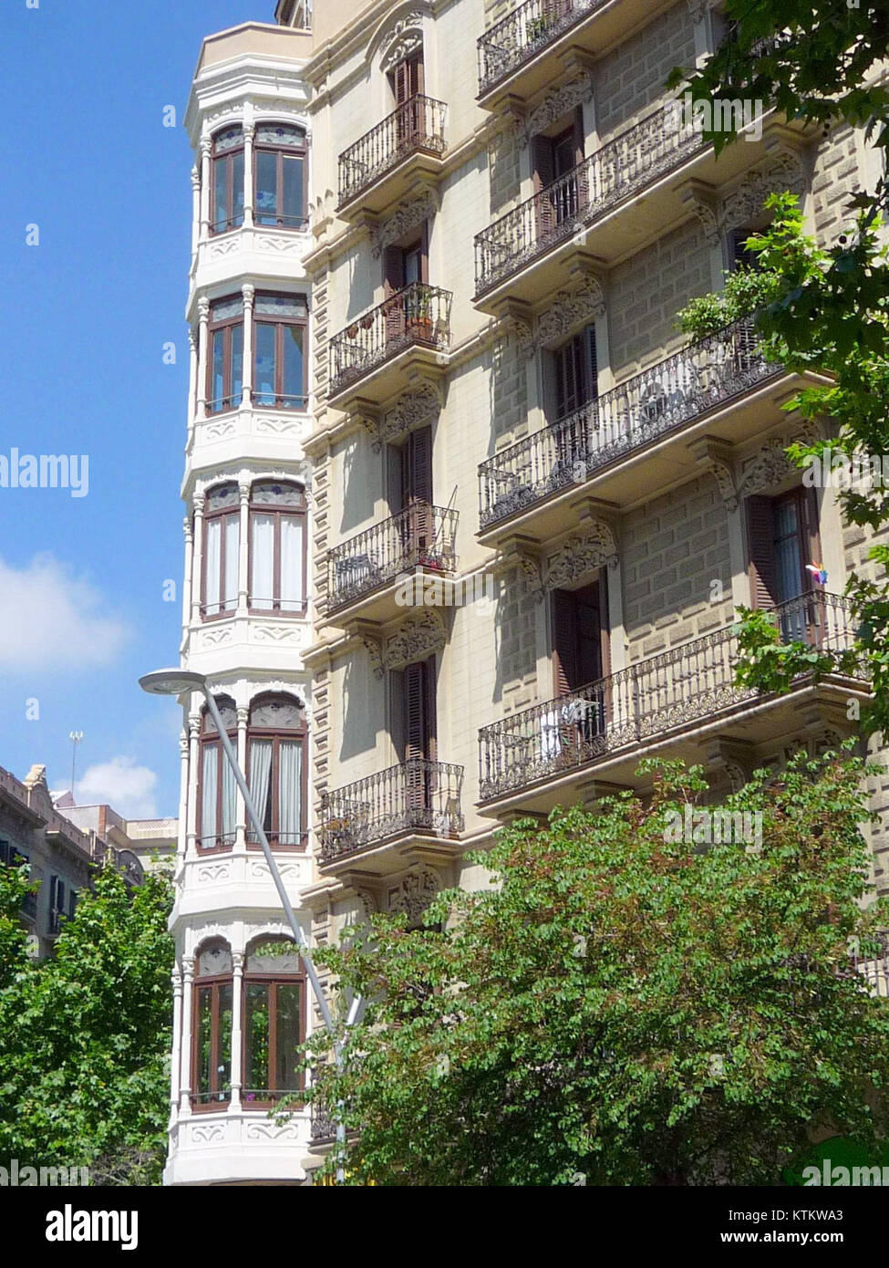 A photograph of the facades in Barcelona, showcasing the city's ...