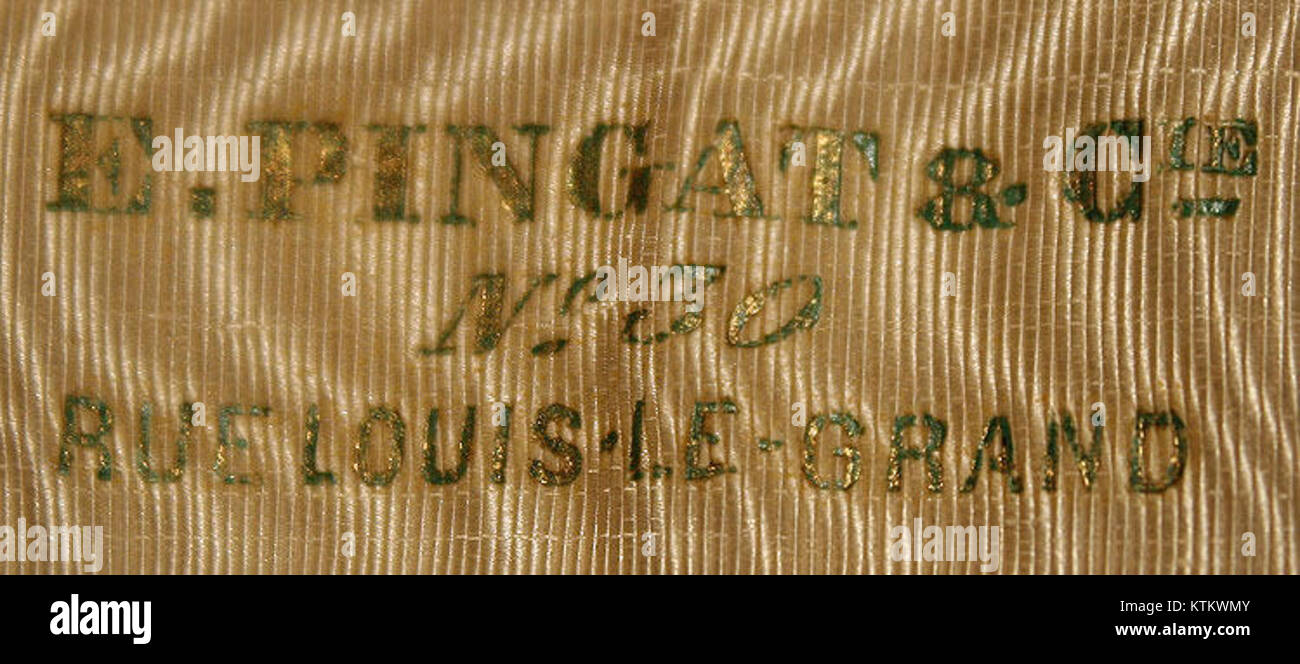 Label for a ball gown in the collection of the Metropolitan Museum of ...