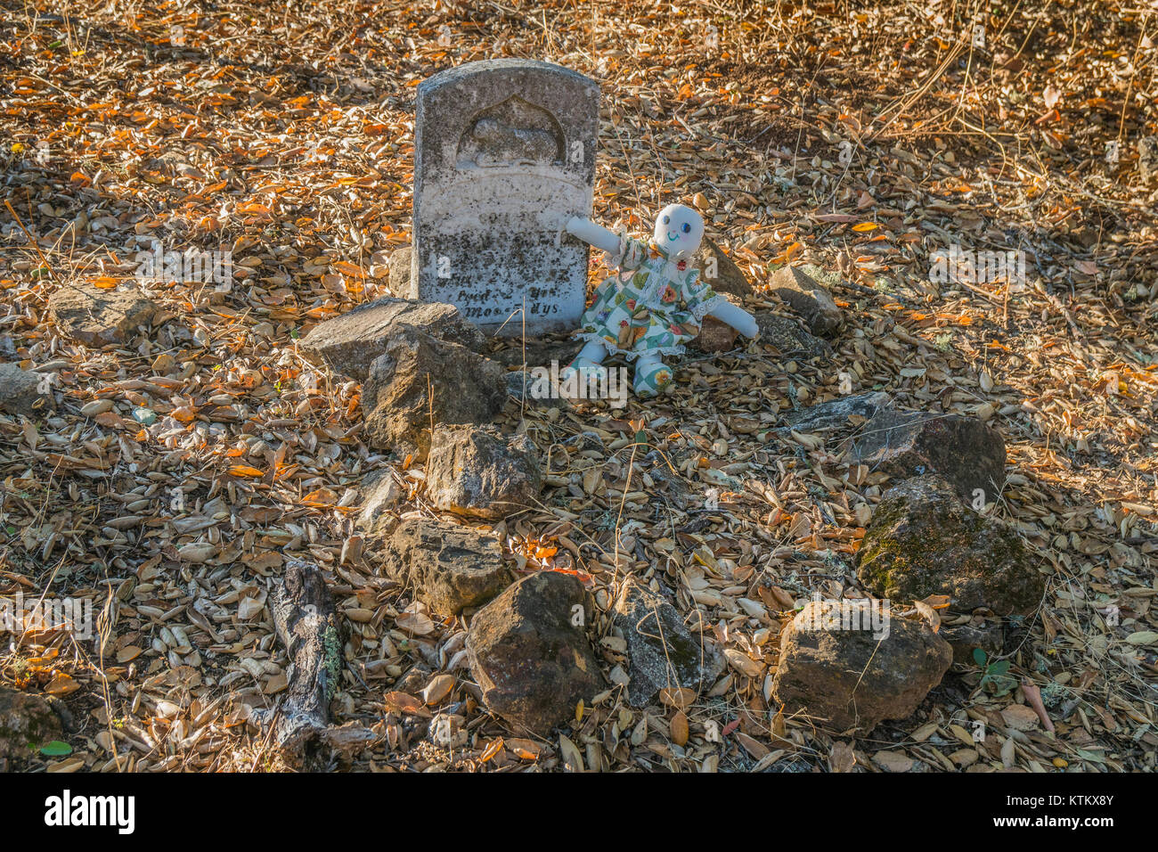 A 2-year old child's grave at the Adelaida Cemetery. The cemetery was ...