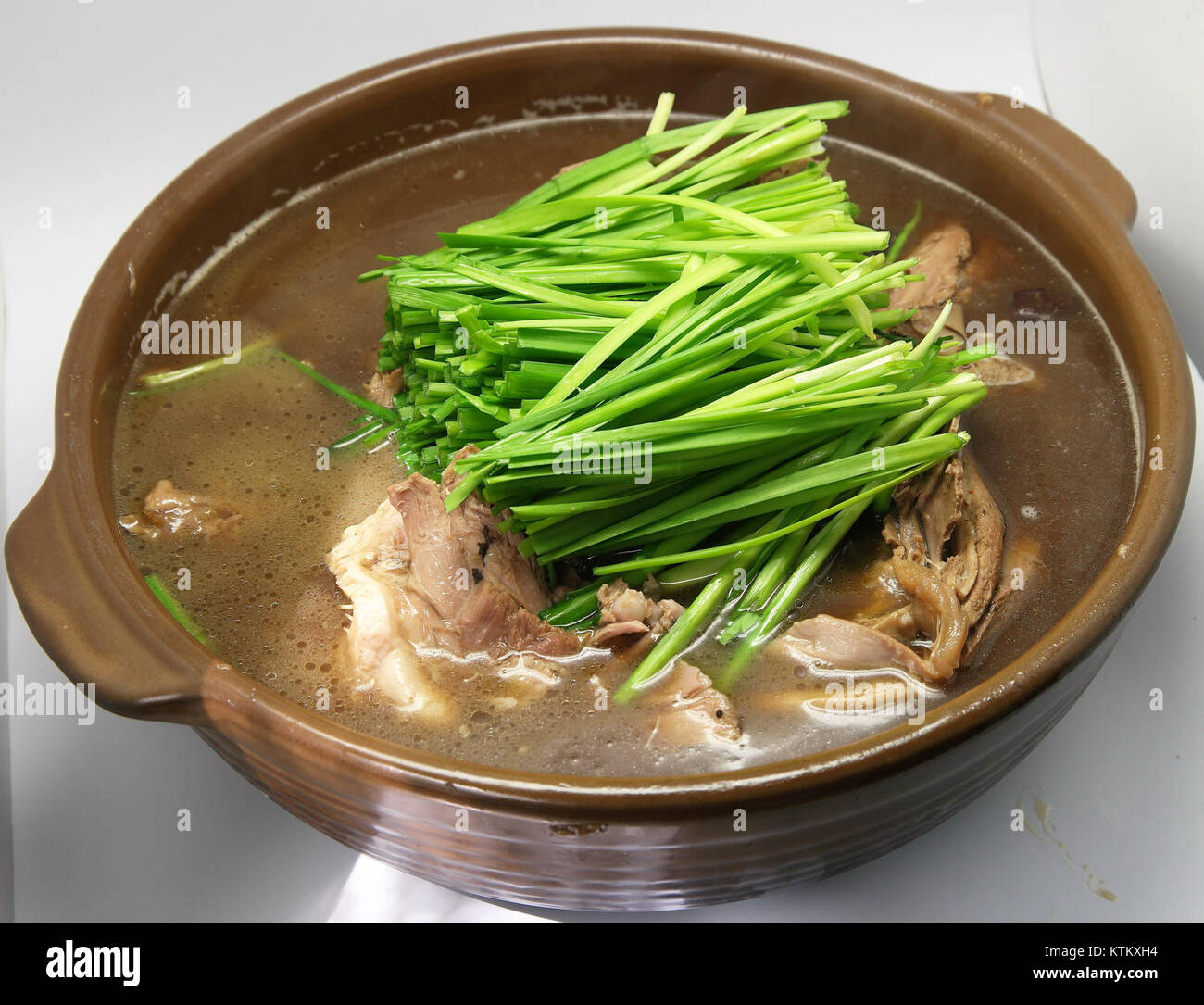 Baeksuk is a traditional Korean dish consisting of boiled chicken ...