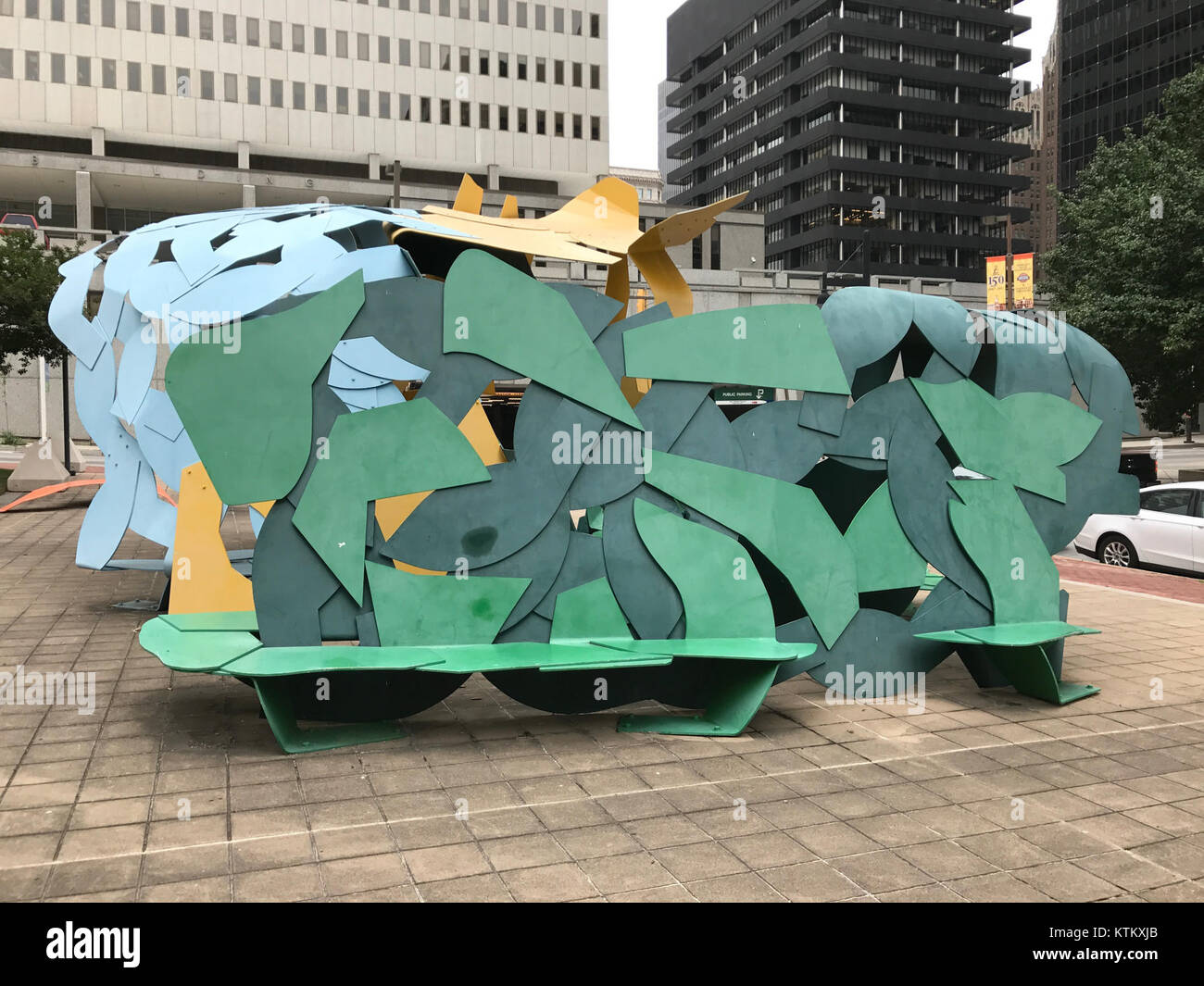 The Baltimore Federal, a sculpture by George Sugarman, is located at ...