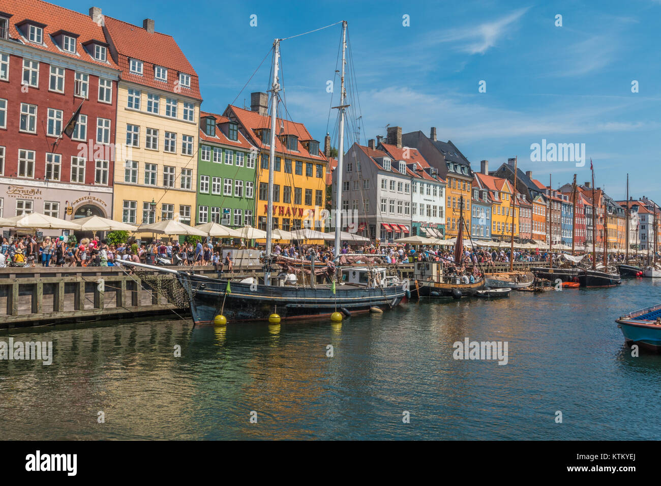 View of Nyhavn dock in Copenhagen Stock Photo - Alamy