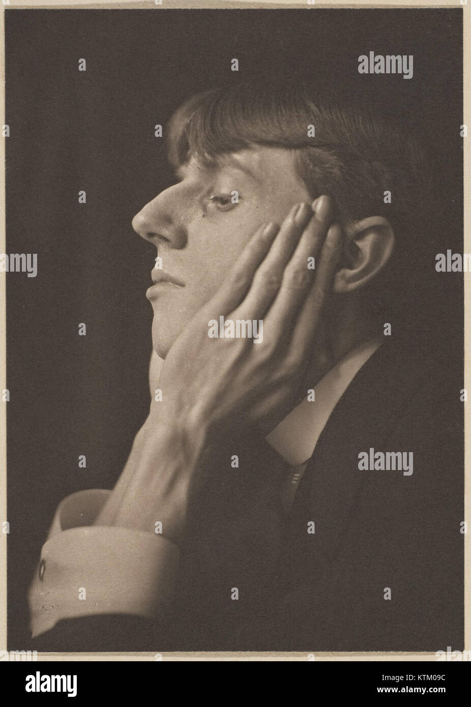 A portrait by Aubrey Beardsley, known for his intricate and ...