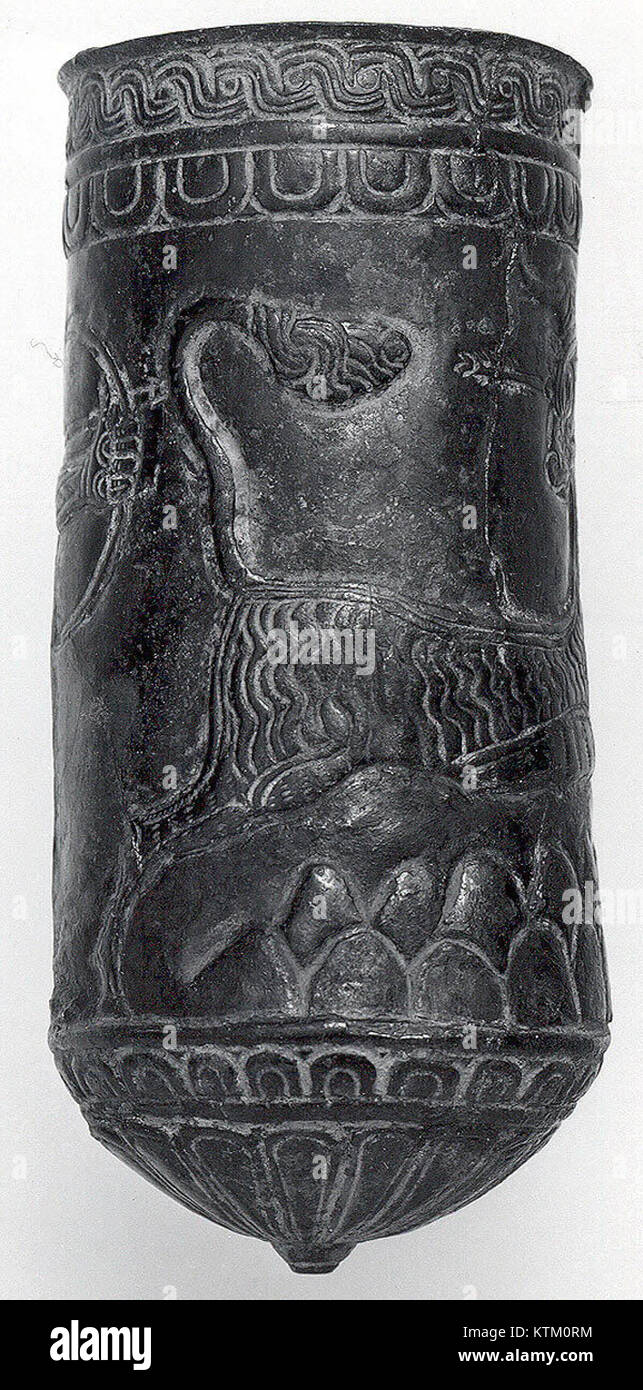 The beaker, part of the MET collection, features an intricate depiction ...