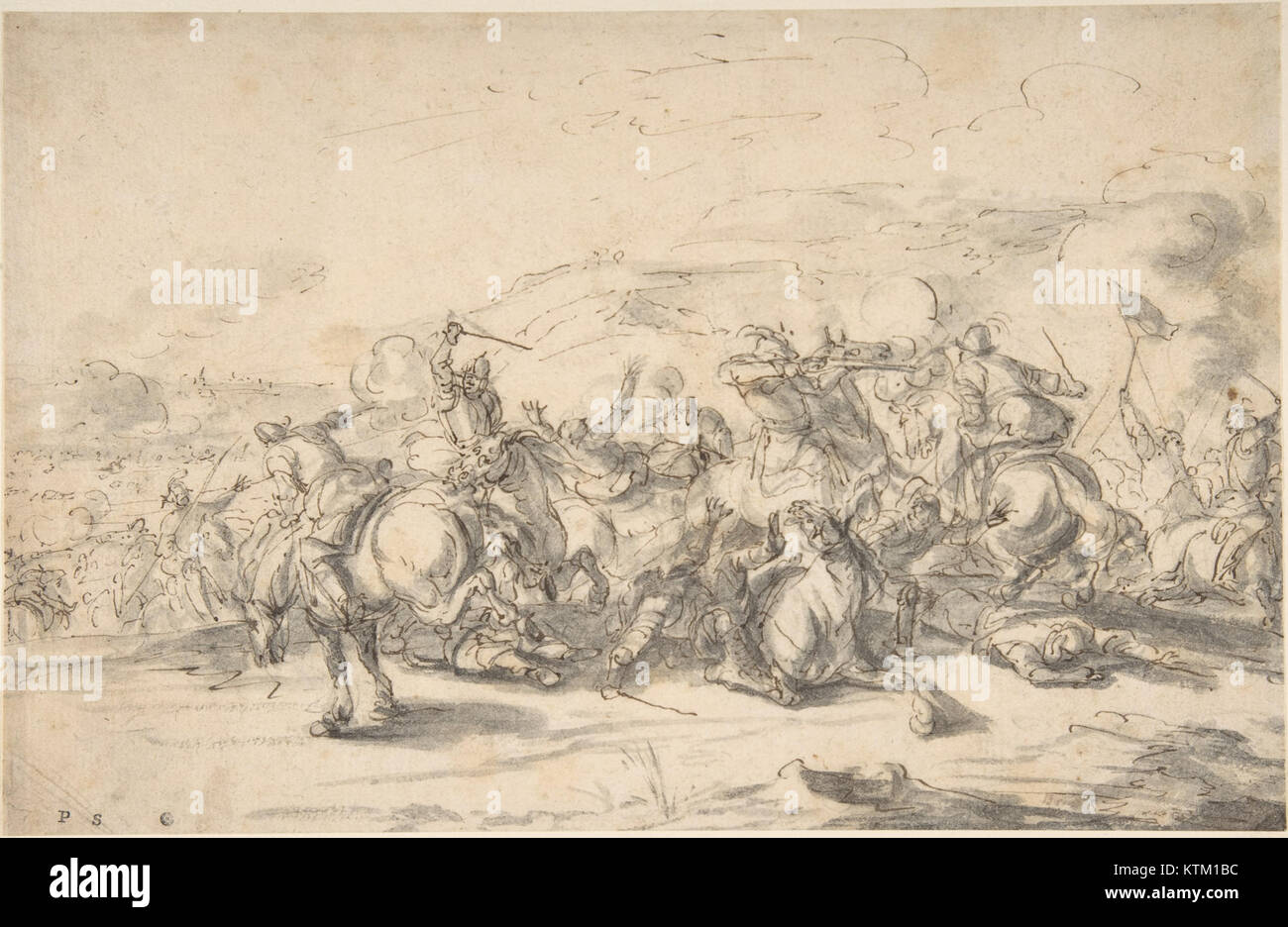 Battle Scene a Cavalry Engagement MET DP805707 Stock Photo - Alamy