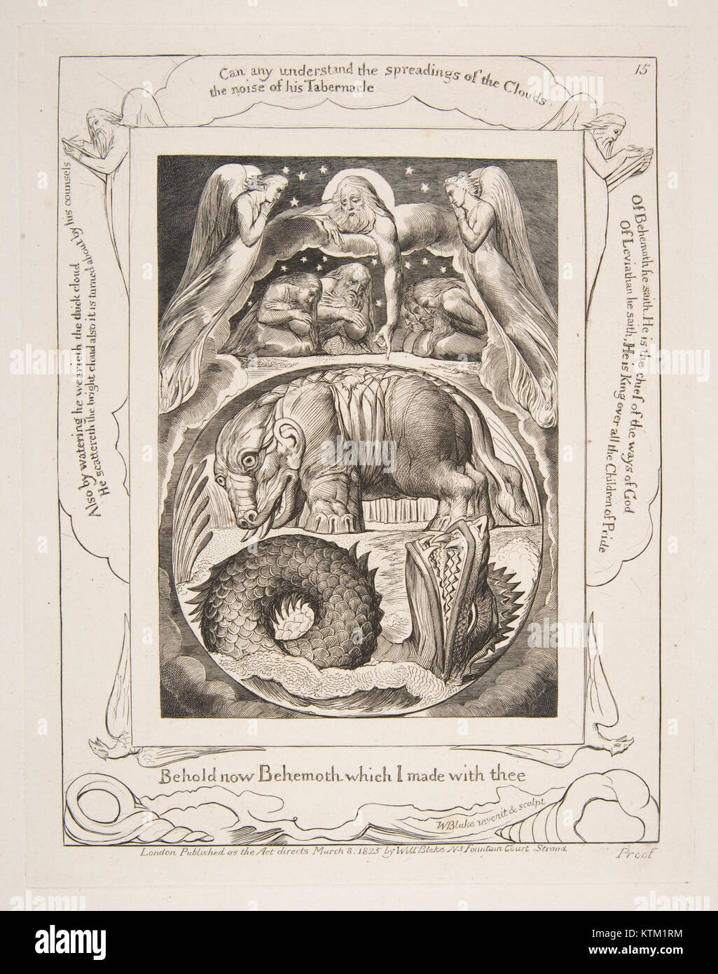 'Behemoth and Leviathan' is an illustration from the Book of Job, part ...
