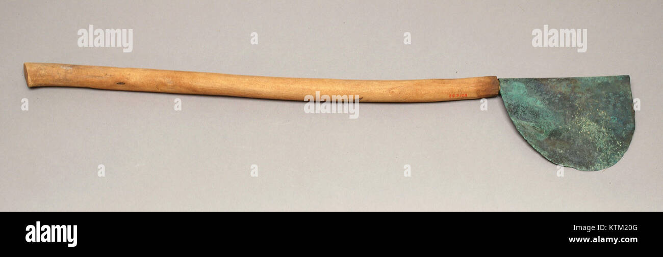 This is an image of an ancient ax discovered as part of a foundation ...