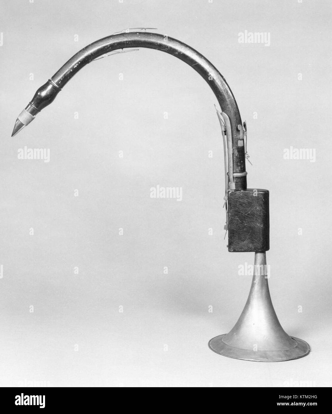 A Basset Horn from the MET collection, a woodwind instrument known for ...