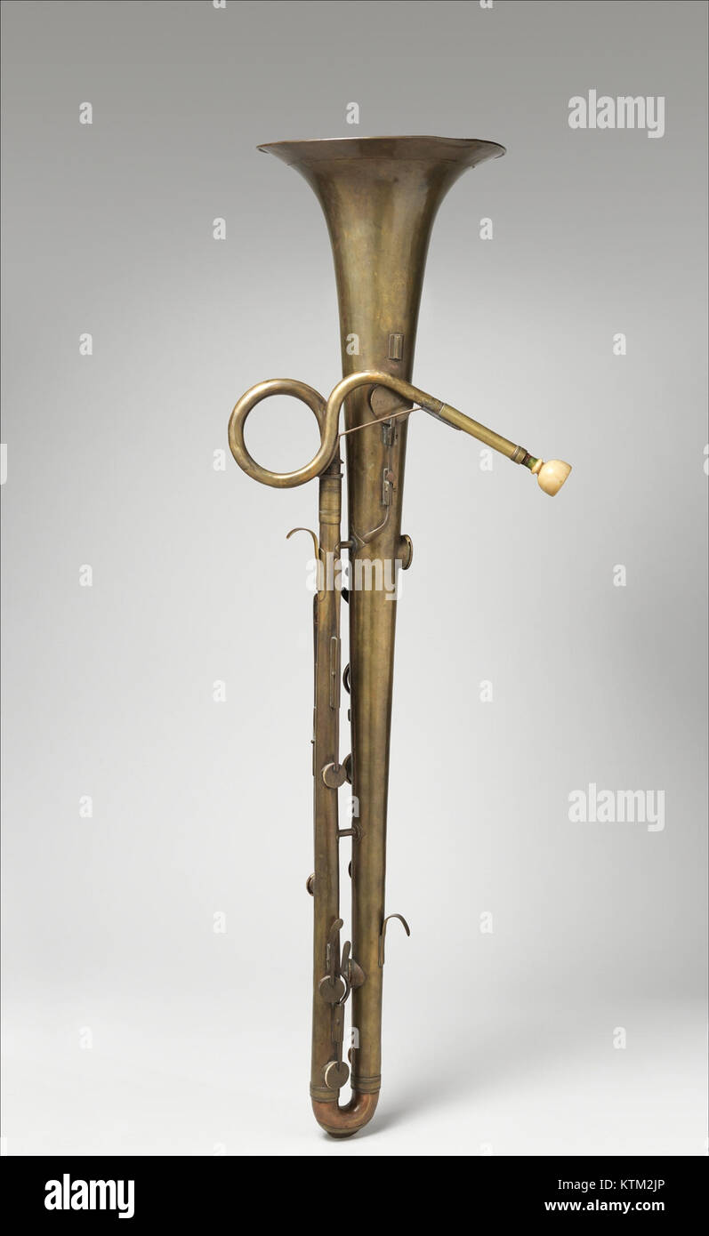This image shows a Bass Ophicleide in C, a brass instrument from the ...