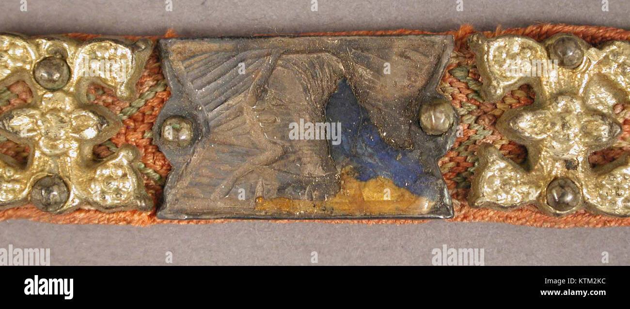 This belt features profiles of half-length figures, crafted with ...