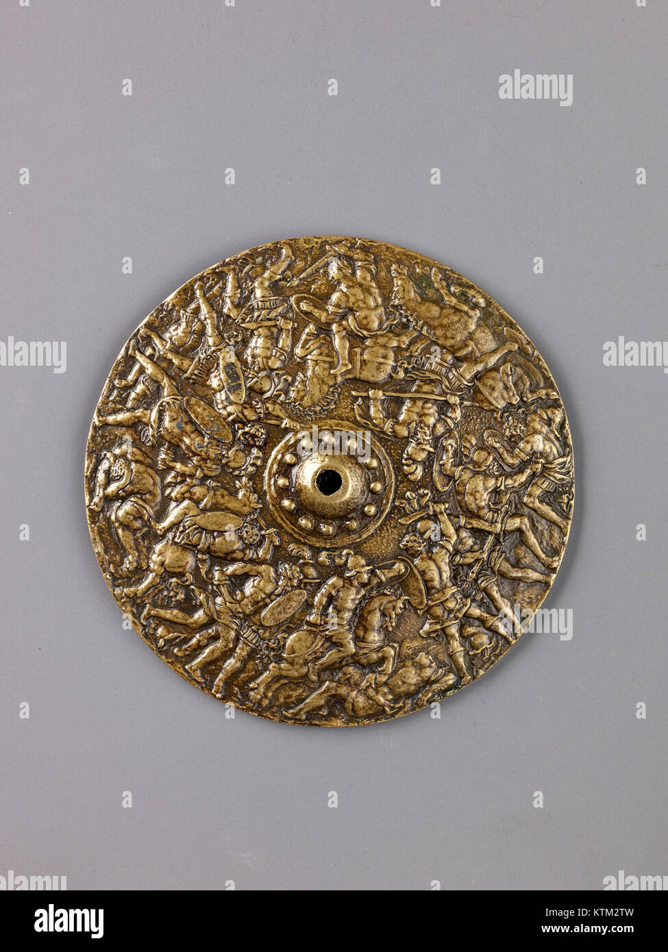 This artwork depicts a dramatic battle scene, capturing the intensity ...