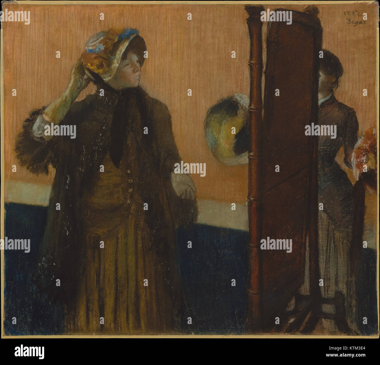 This image, titled 'At the Milliner's,' is a work of art from the ...