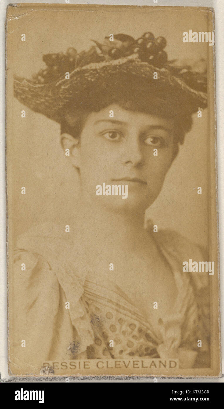 This card features Bessie Cleveland, an actress from the early 20th ...