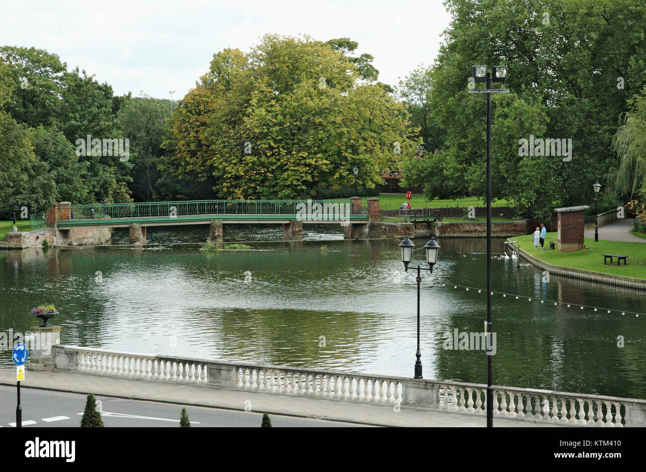 The Bedford footbridge, photographed in 2005, is an iconic pedestrian ...