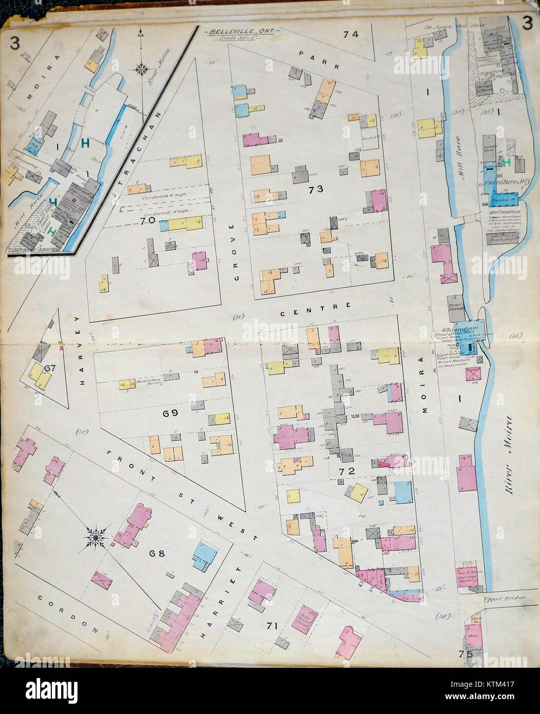 This fire insurance map from 1878-1883 depicts Belleville, New Jersey ...