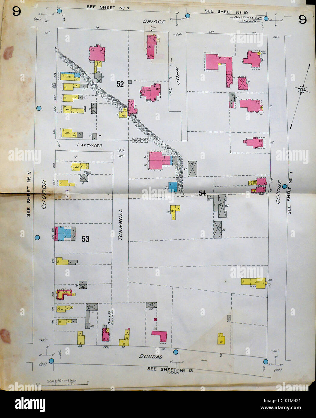 The Belleville Fire Insurance Map, dated between 1904 and 1908 ...