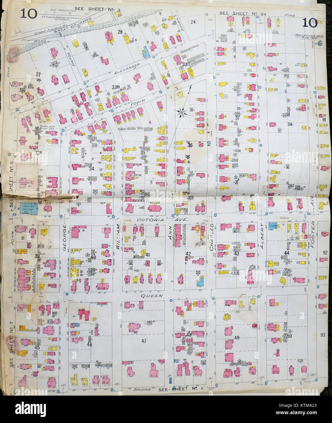 This 1904-1908 fire insurance map of Belleville, a historic town in ...
