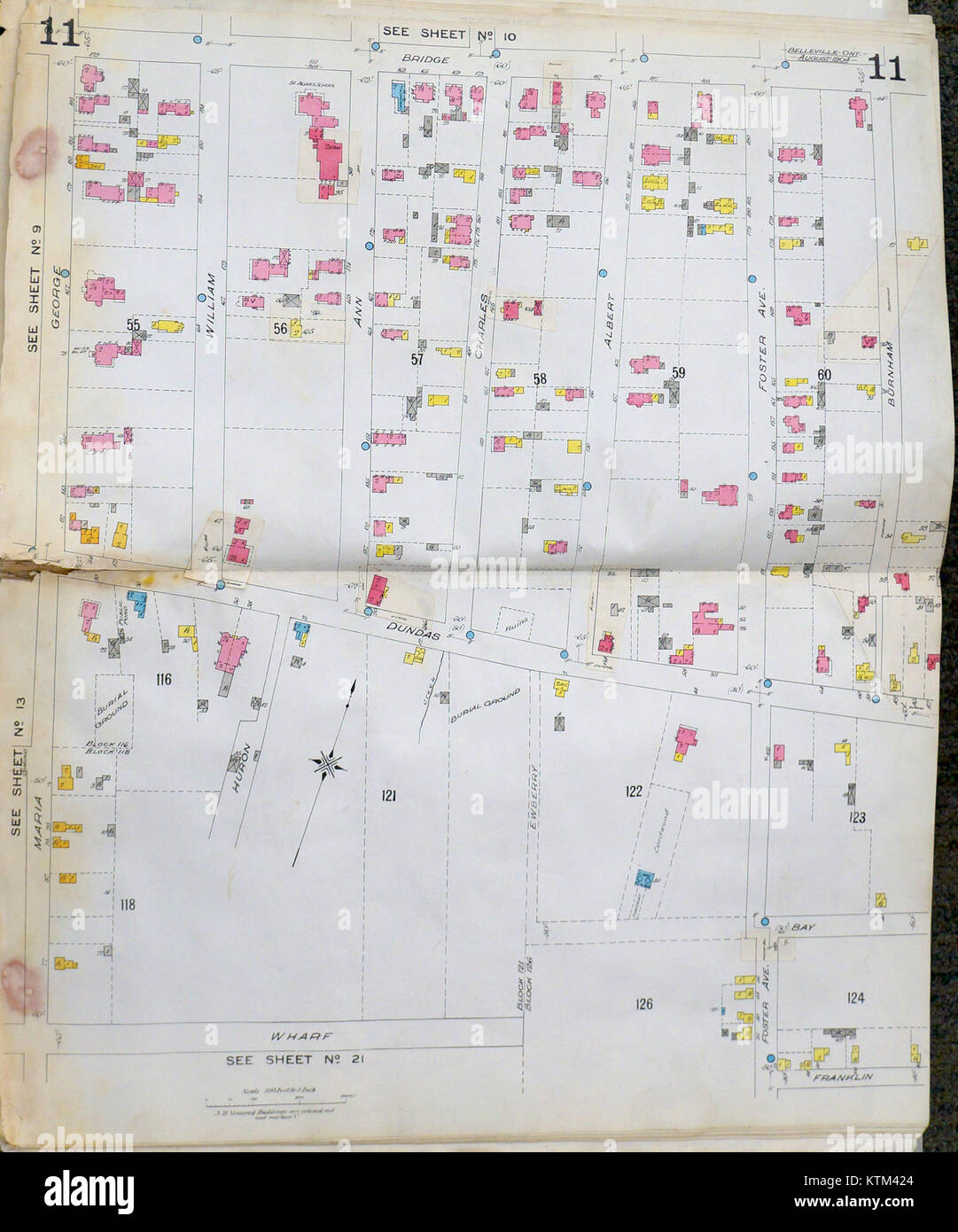 This fire insurance map from Belleville, Illinois, dated between 1904 ...
