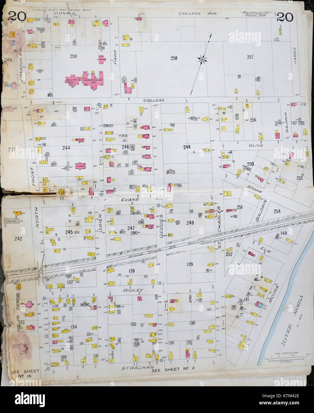 A historical fire insurance map from Belleville, detailing structures ...