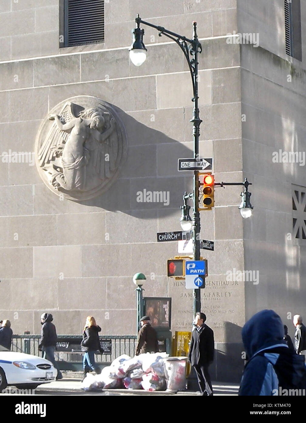 A photo of the Barclay 90 Church corner, focusing on its architectural ...