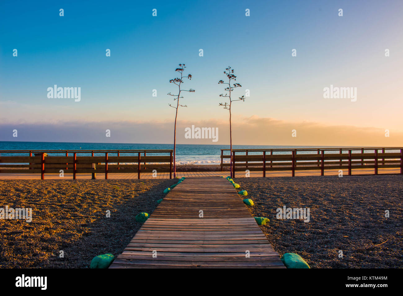 Beach. Summer sunset beach. Costa del Sol, Andalusia, Spain Stock Photo ...