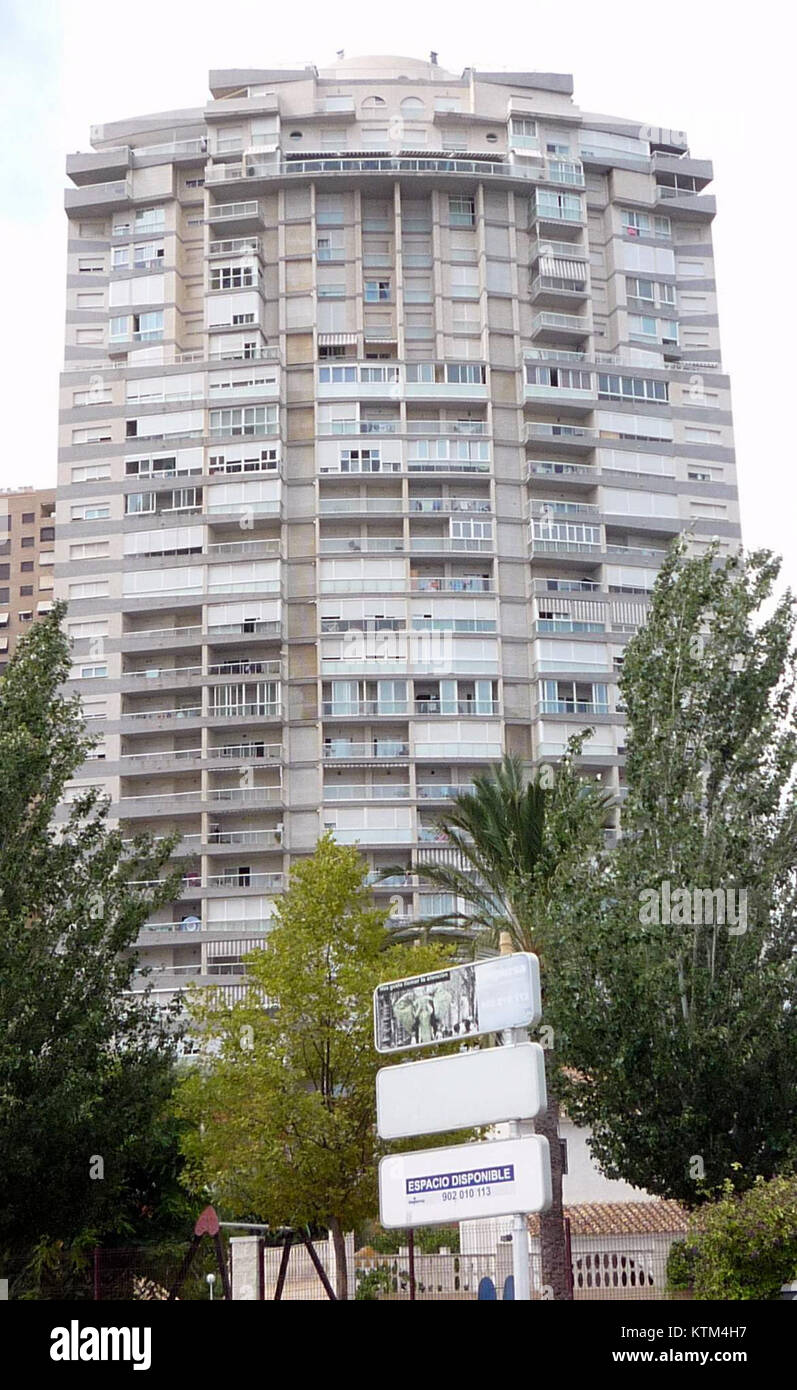The Edificio Neptuno in Benidorm, Spain, is a notable high-rise ...