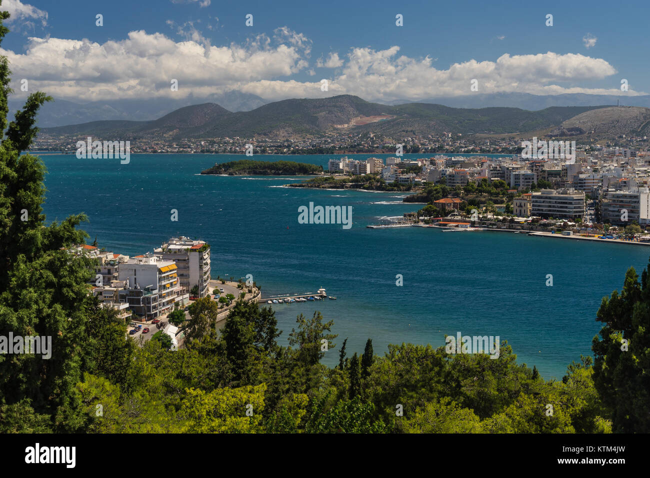 Bay of Chalkida from Karababa castle Greece Stock Photo - Alamy