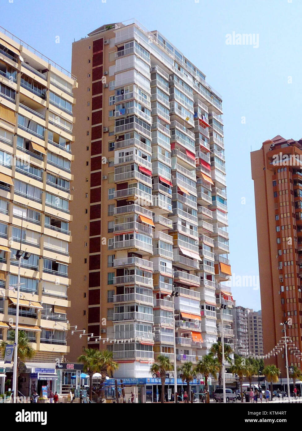 The Edificio Veracruz in Benidorm, Spain, is an iconic residential building known for its unique ...