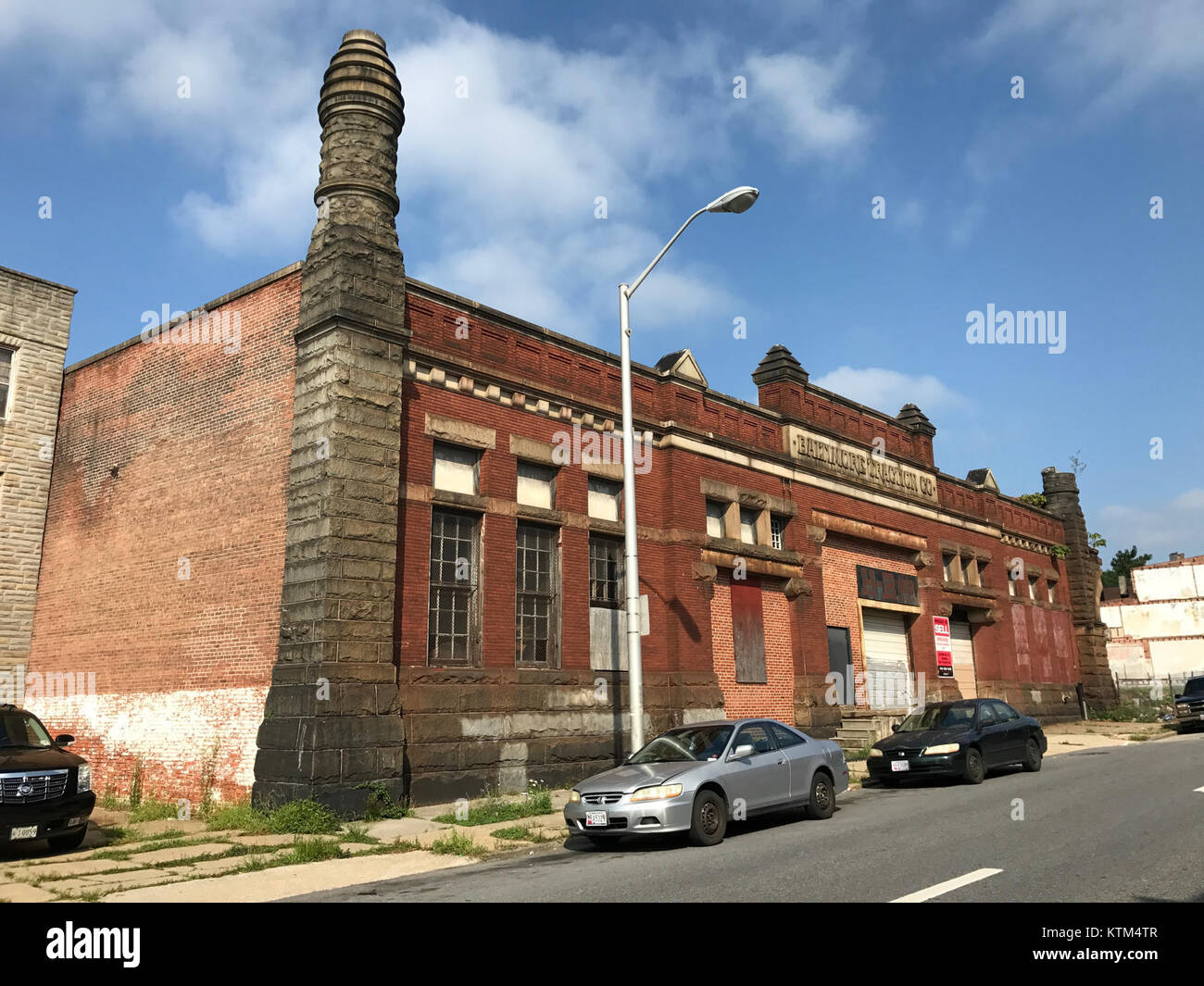 A historic photograph of the Baltimore Traction Company's Druid Hill ...