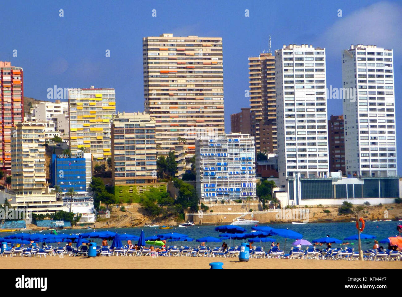 Playa de Levante is a popular beach located in Benidorm, Spain, known ...