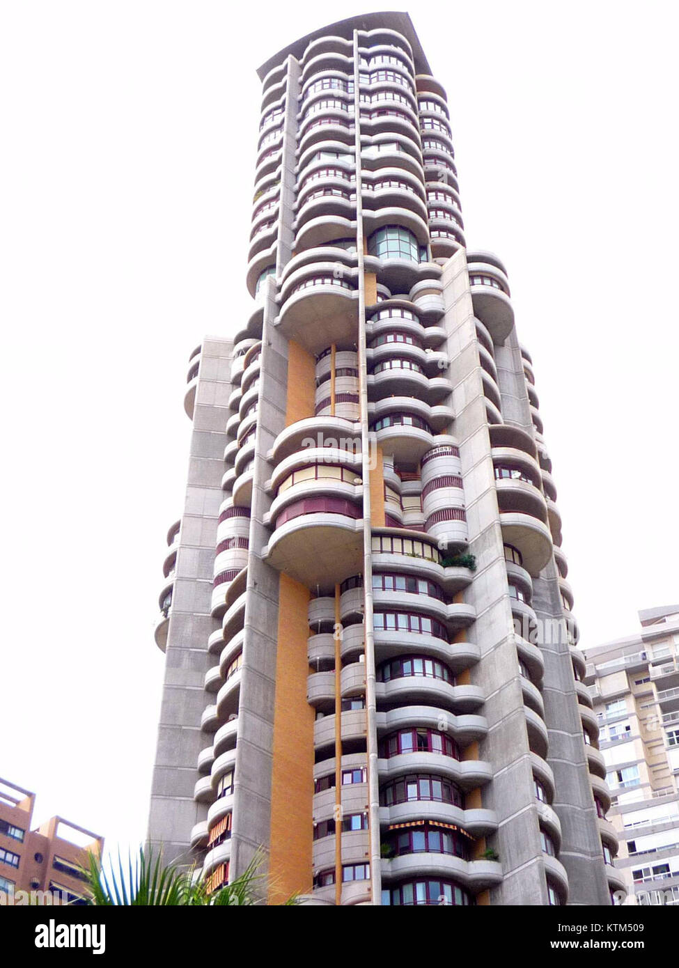 The Edificio Neguri Gane in Benidorm, Spain, is a modern architectural ...