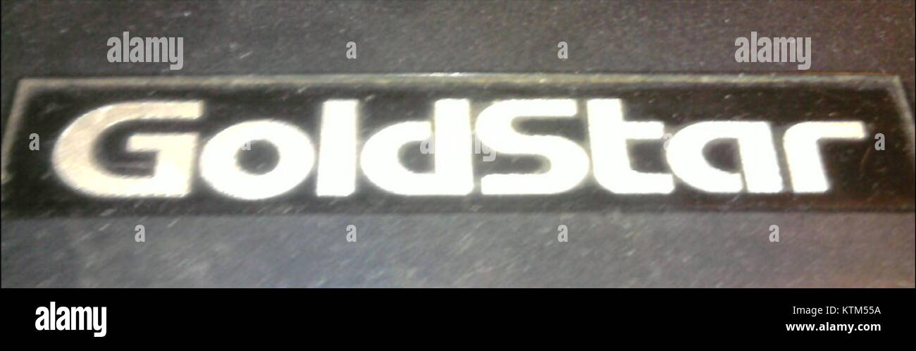 The GoldStar text logo plate from 2013 showcases a sleek design ...