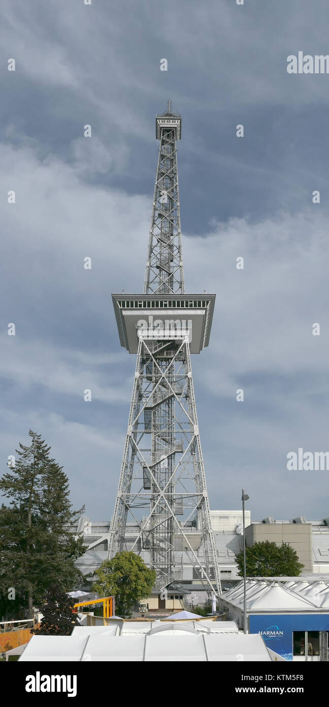 The Berliner Funkturm, located in Berlin’s Messegelände, is a prominent ...