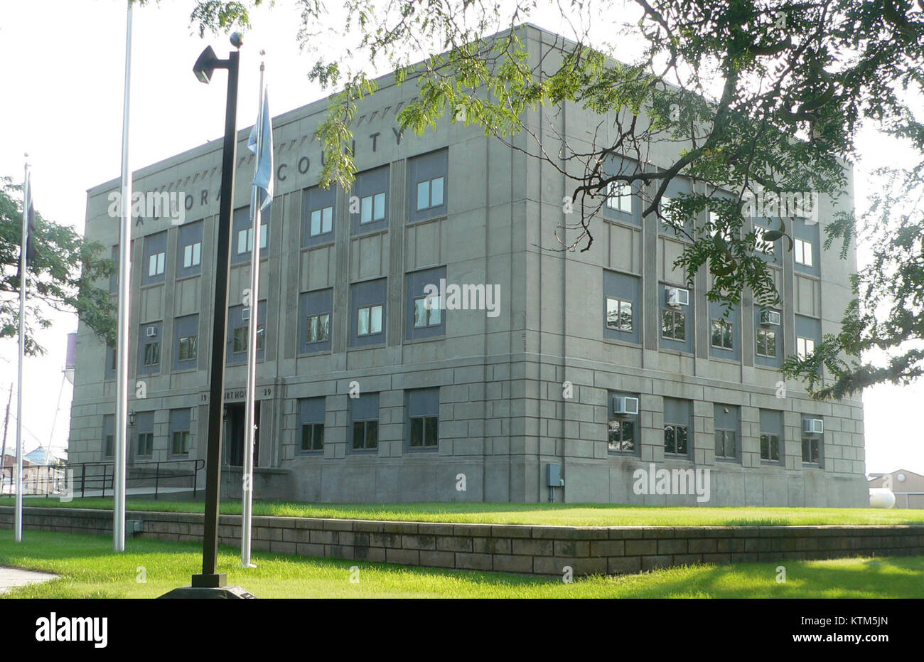 A photograph of the Aurora County Courthouse in South Dakota, captured ...