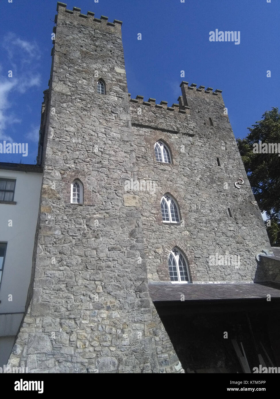 Barberstown Castle, Straffan (closeup of tower Stock Photo - Alamy