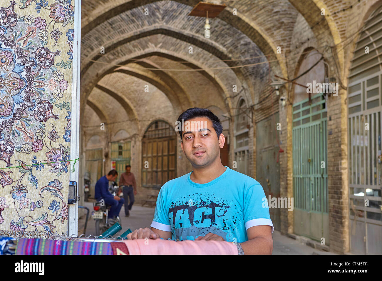 Yazd, Iran - April 22, 2017: Portrait of a young Iranian man selling ...