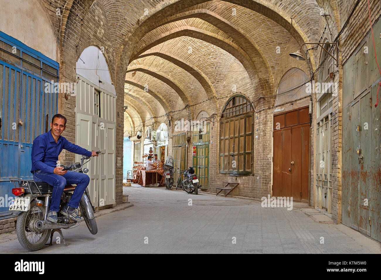 Yazd, Iran - April 22, 2017: One middle-aged smiling man, an Iranian ...