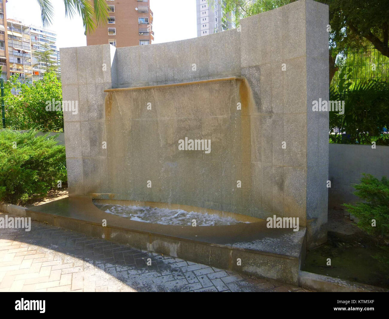 This image captures a view of Benidorm, a popular coastal city in Spain ...