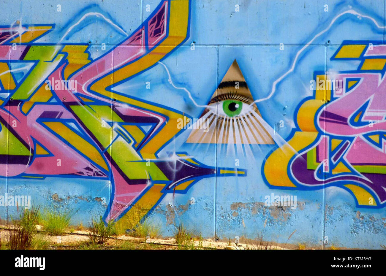 Graffiti art in Benidorm, Spain, features vibrant colors and urban ...
