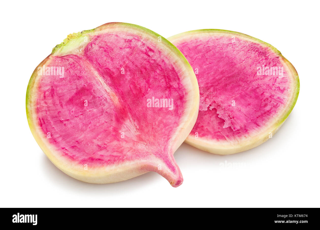 sliced turnip path isolated Stock Photo - Alamy