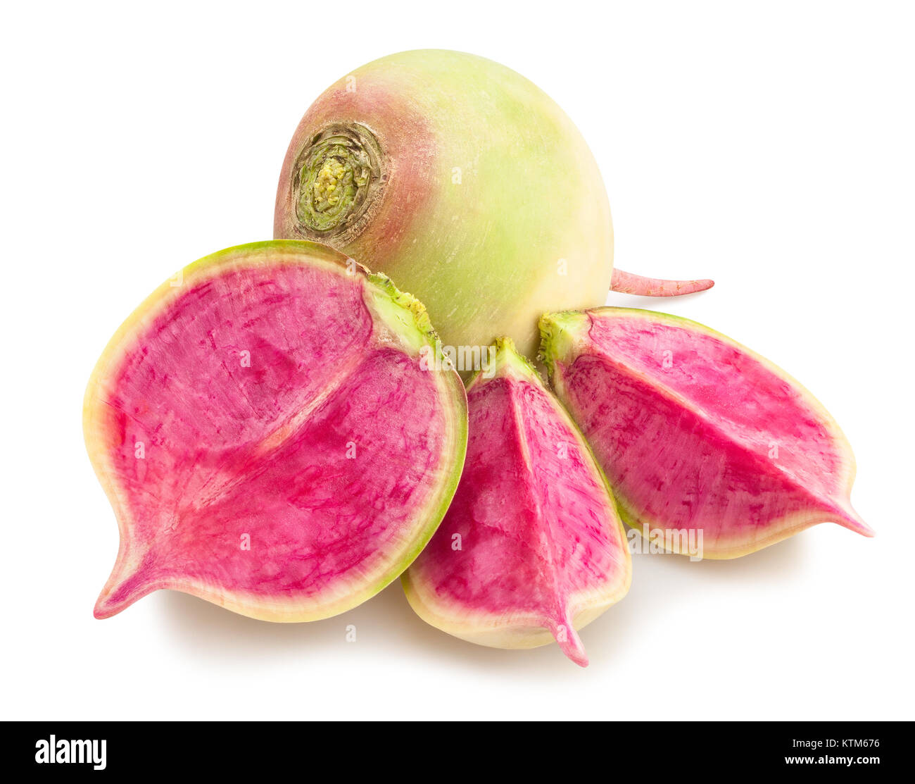 sliced turnip path isolated Stock Photo - Alamy