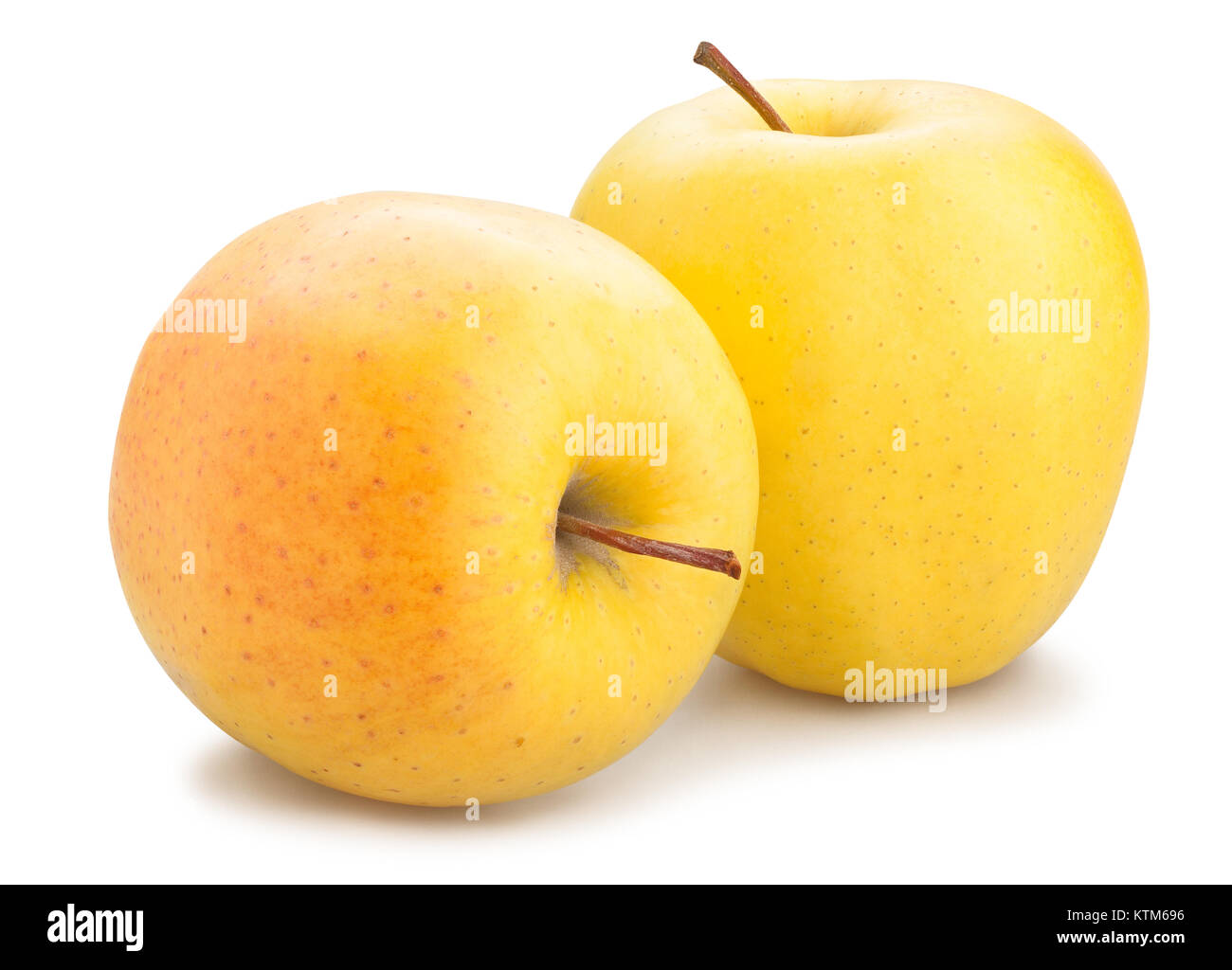 yellow apples path isolated Stock Photo - Alamy