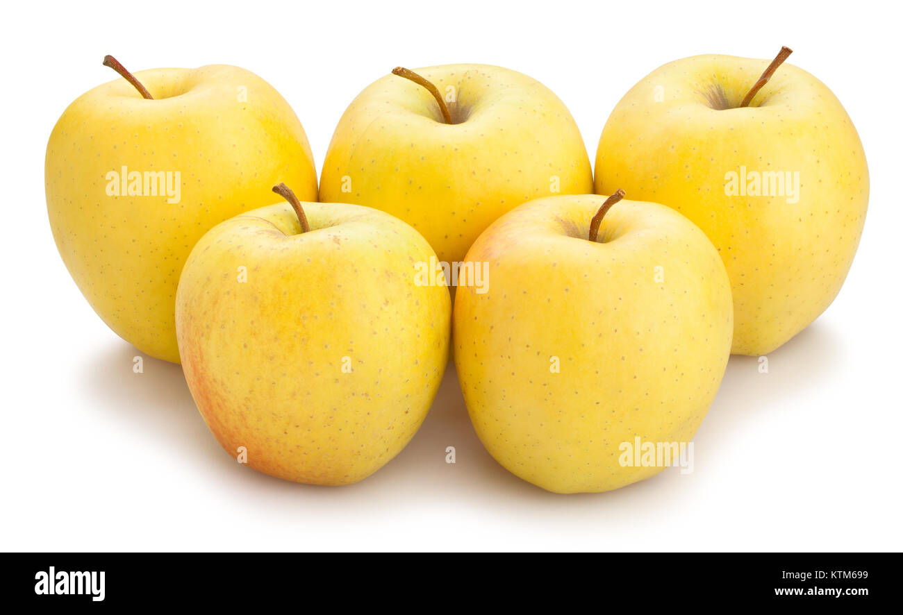 yellow apples path isolated Stock Photo - Alamy
