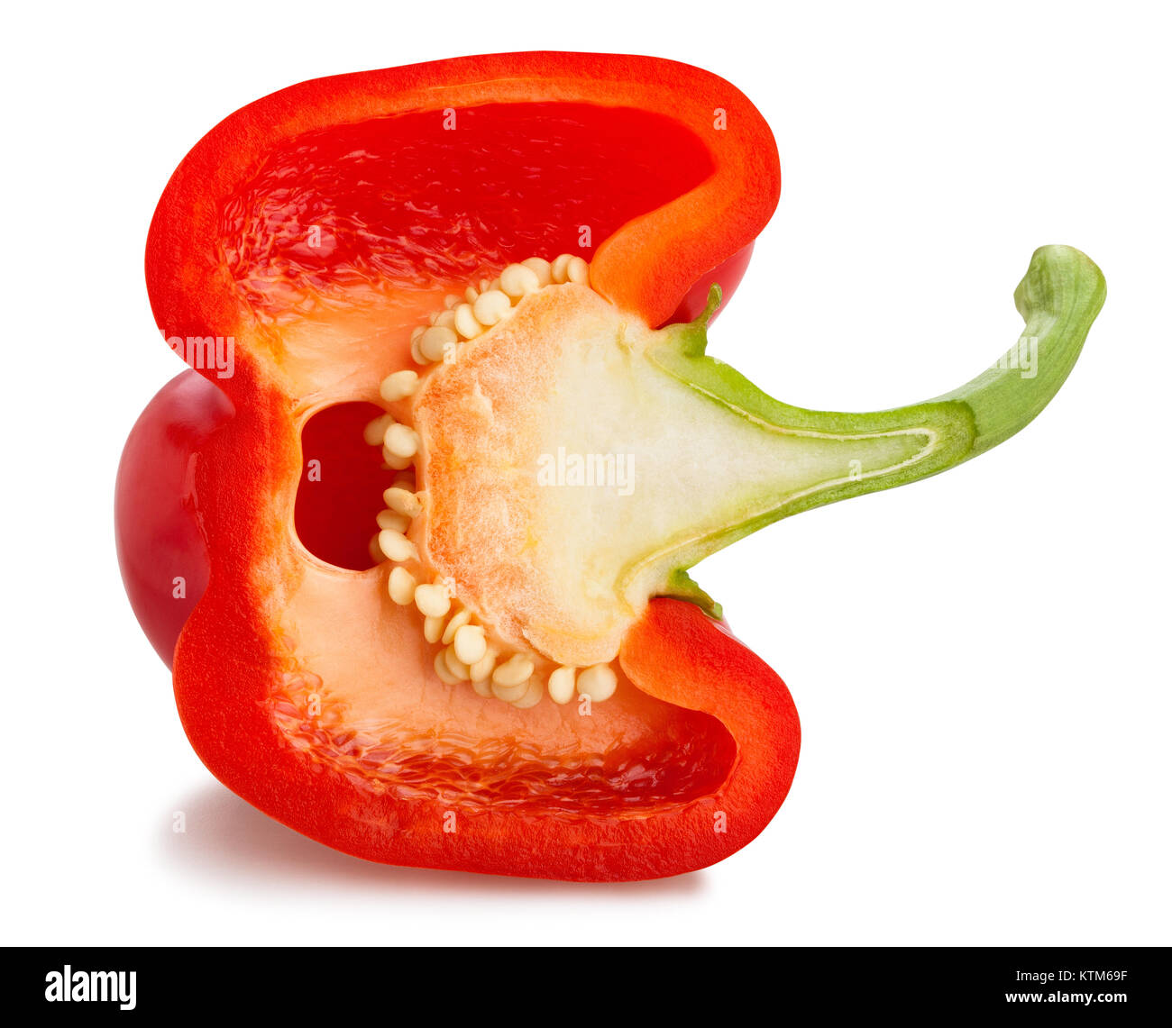 sliced bell pepper path isolated Stock Photo - Alamy