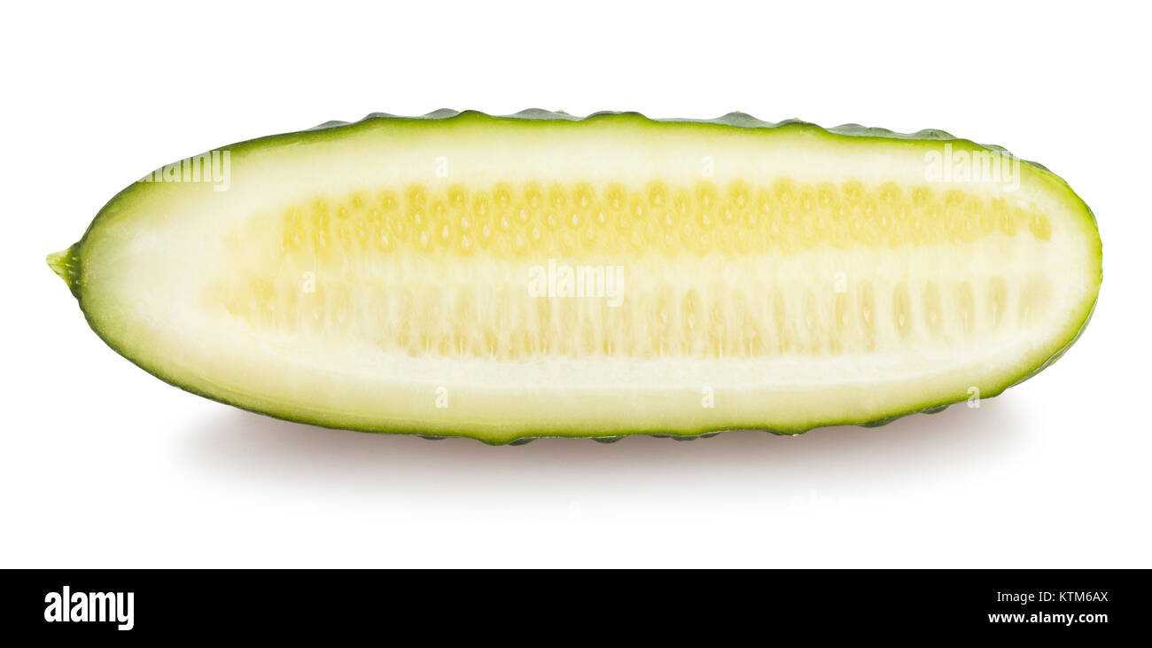 sliced cucumber path isolated Stock Photo - Alamy