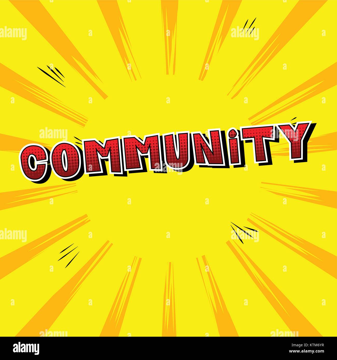 Community - Comic book style word on abstract background Stock Vector ...