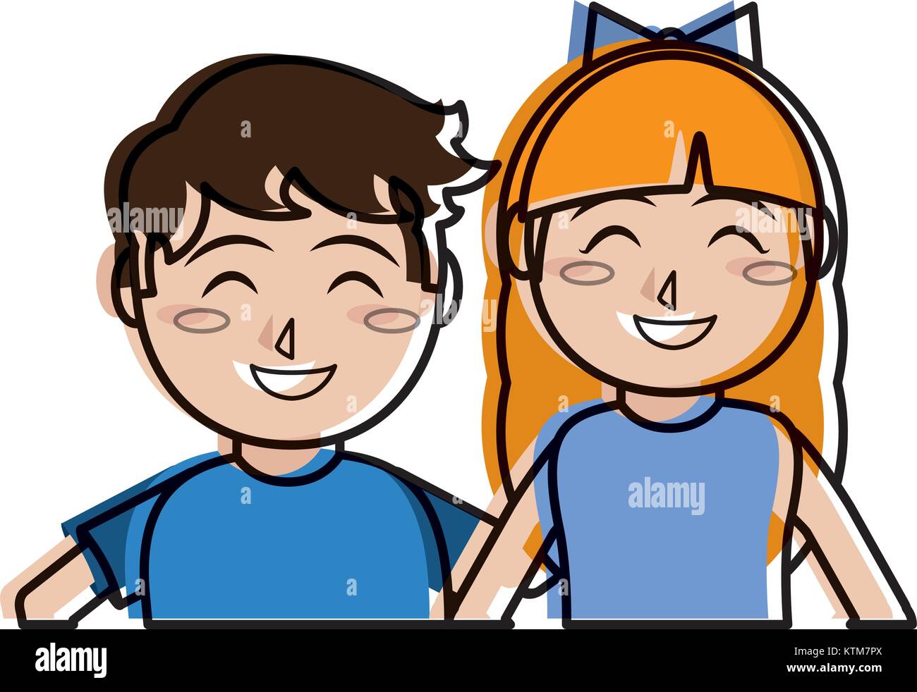 Girl and boy cartoon design Stock Vector Image & Art - Alamy