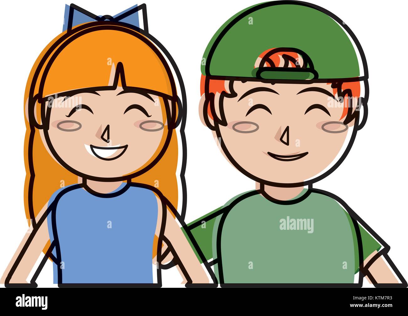 Girl and boy cartoon design Stock Vector Image & Art - Alamy